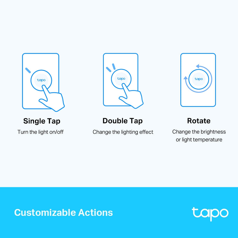 Tapo Smart Button, Remote Dimmer Switch, Wireless Control of Tapo Smar