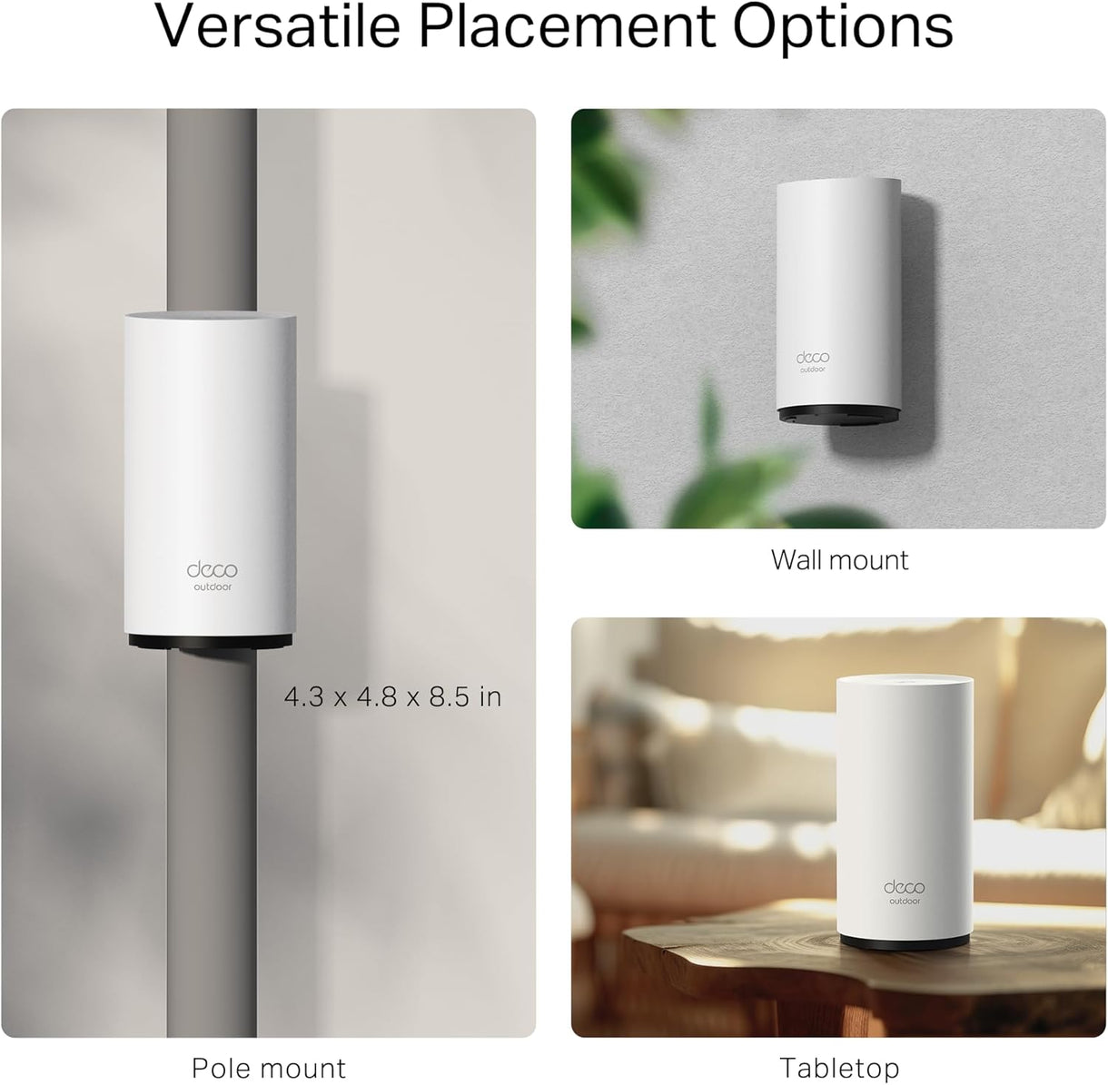 Outdoor Wi-Fi 7 Dual-Band BE5000 Mesh WiFi Extender, Deco BE25-Outdoor ...