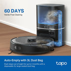 Tapo RV30 Max Plus 5300Pa Hyper Suction Robot Vacuum & Mop with Smart ...
