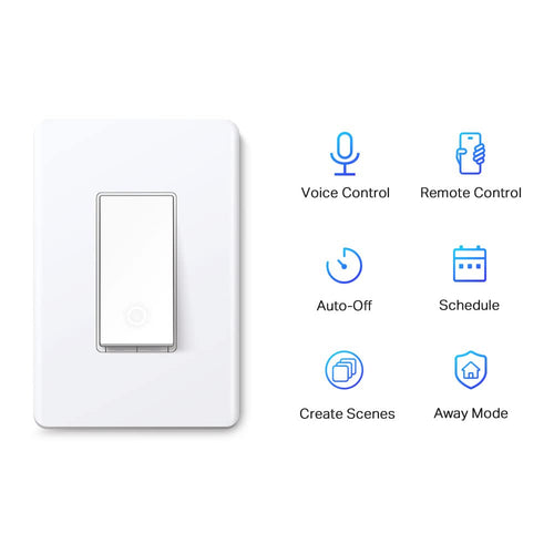 Tapo Smart Light Switch, Single Pole, No Hub Required, White (Tapo S50