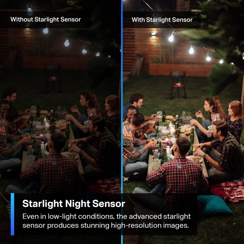 Tapo 2K QHD Security Camera Outdoor Wired with Starlight Sensor (Tapo